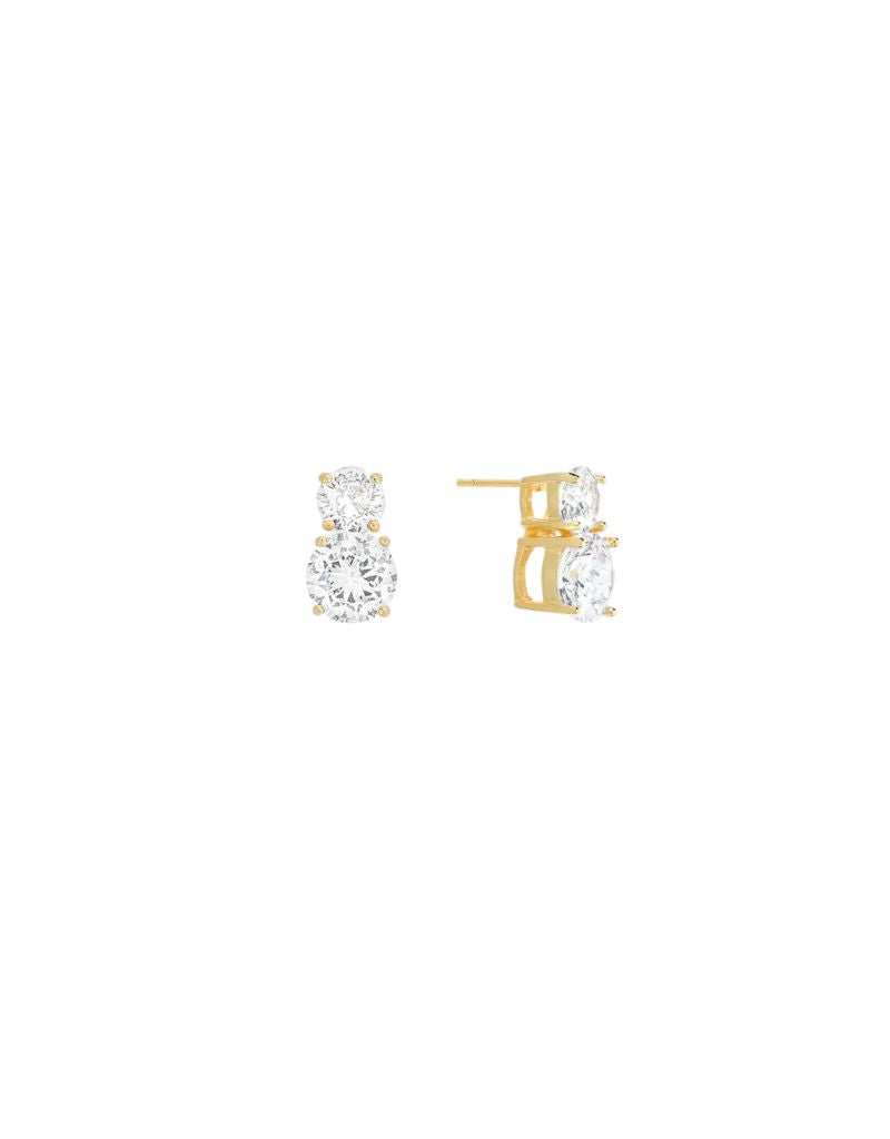 Shashi | Double Solitaire Stud Gold | I Am More Scarsdale