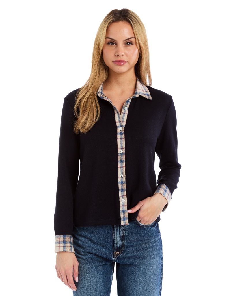 Drew Clothing | Bali Sweater Double Cashmere Navy | I Am More Scarsdale