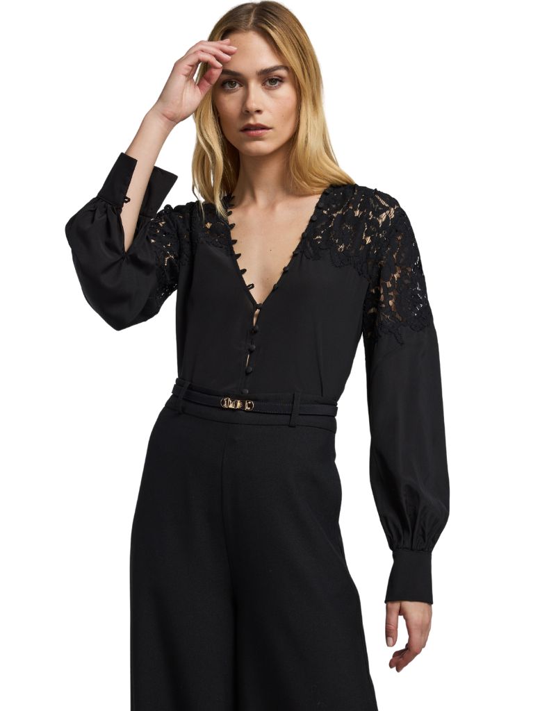 Generation Love | Harlea Lace Combo Blouse Black | I Am More