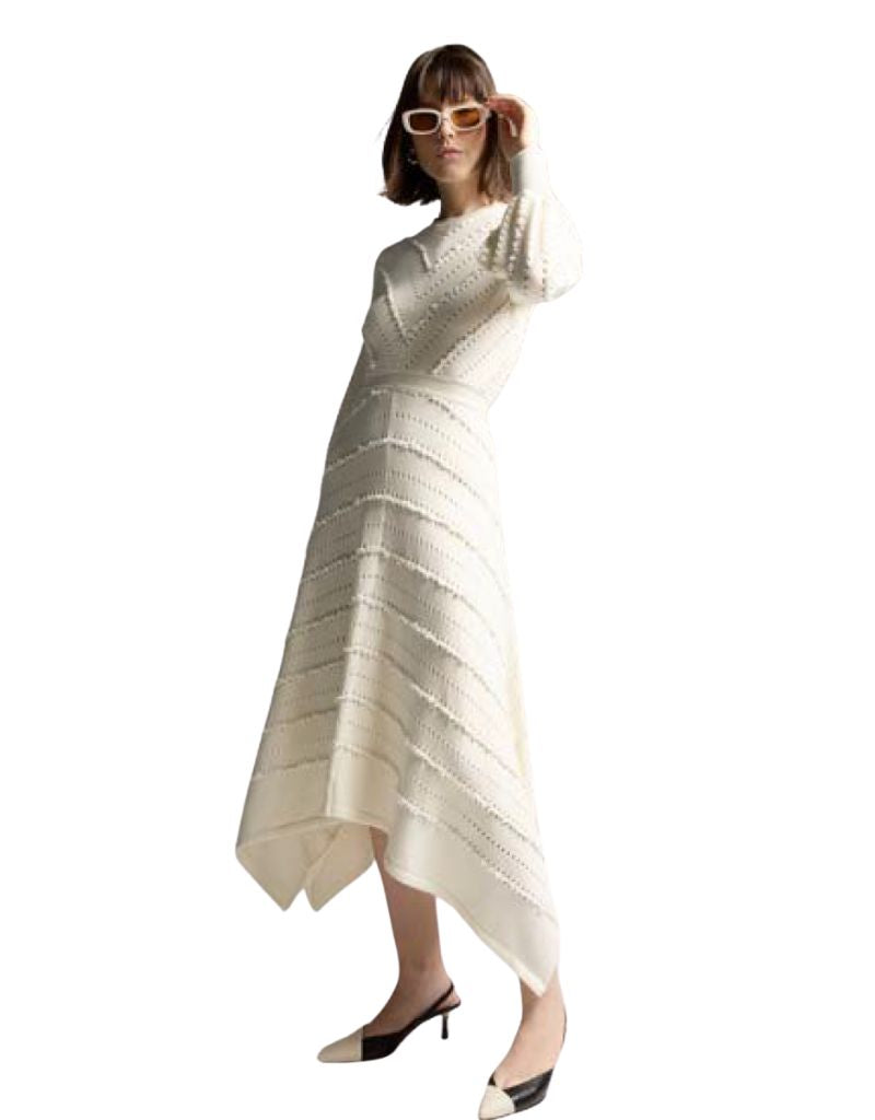 Maria Pavan | Dress LE5449 Off White | I Am More Scarsdale